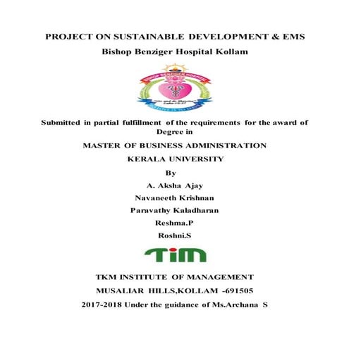 Environment management system | DOCX | Healthcare Industry | Industries