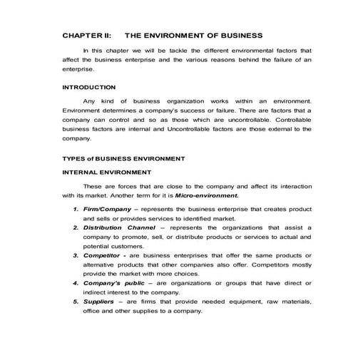 Business Environment | DOCX