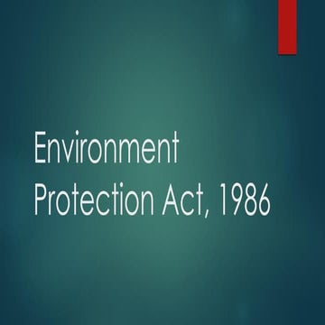 Environment protection act | PDF