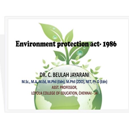 Environment protection act 1986 | PDF