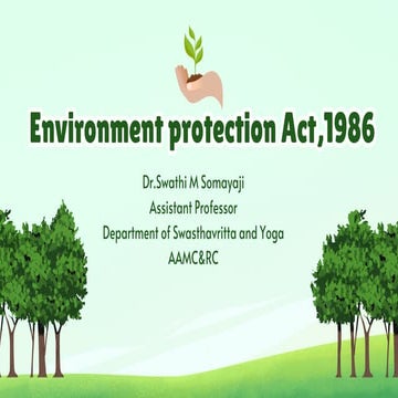 Environment protection act 1986: Environmental health | PDF