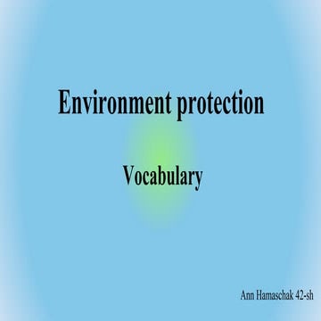 Environment protection | PPT