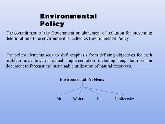 National environmental policy, 2006 | PPT