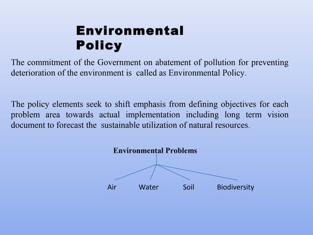 Lecture-1 Understanding of Environmental Policy | PPTX
