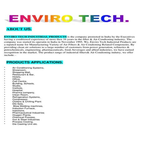 Enviro tech. company | PDF