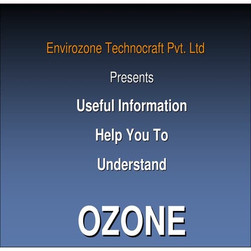 Envirozone Ozone Presentation | PDF