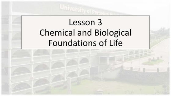 The Chemistry of Life | PPT