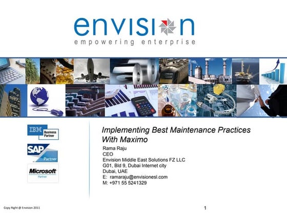 Envision Maximo condition Monitoring | PPT
