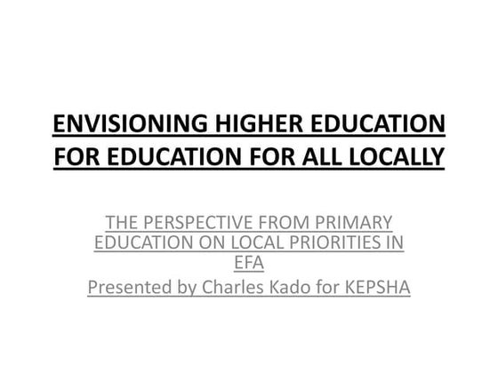Education for All Globally & in the Philippines | PPTX | Primary ...