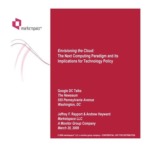 Envisioning the cloud_presentation deck | PDF