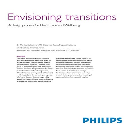 Envisioning transitions (Philips Design) | PDF