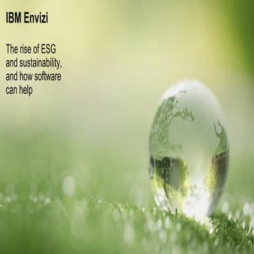 Envizi - The rise of ESG and sustainability, and how software can help ...