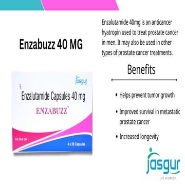 Enzabuzz 40 mg Capsule | jasgur Life Sciences | PPT