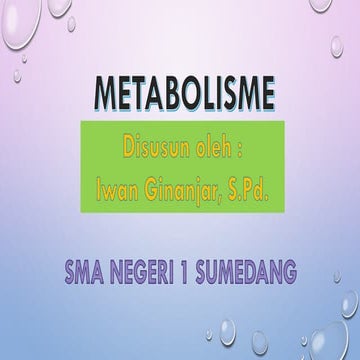 Presentasi BIOLOGI : metabolisme tubuh manusia (ENZIM) | PDF