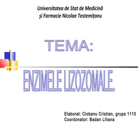 Enzimele lizozomale | PPT
