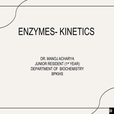 Derivations of ENZYME KINETICS (Part 1 - simplified and detailed) | PDF