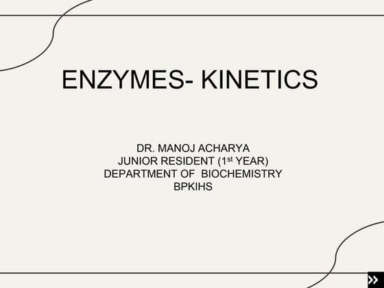 Bisubstrate reactions enzyme kinetics | PPT
