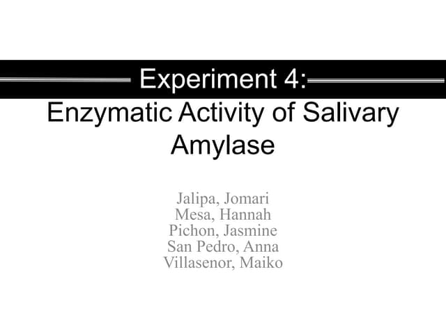 Investigate the effect of temperature on amylase activity | DOCX