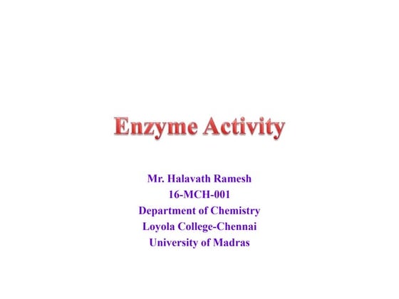 Enzymes | PPTX
