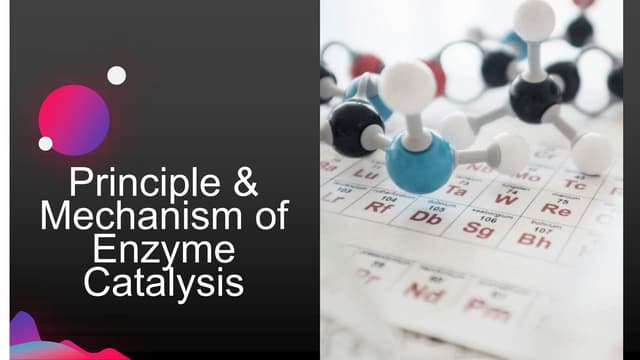 Mechanism of enzyme catalysis | PPTX