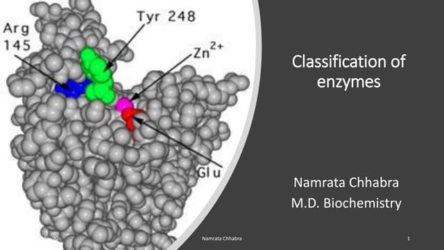 Enzymes definitions, types & classification | PPTX