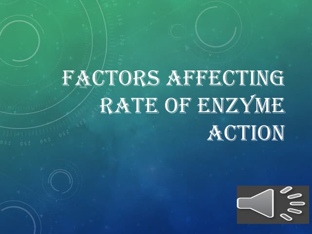 Factors affecting enzyme activity | PDF