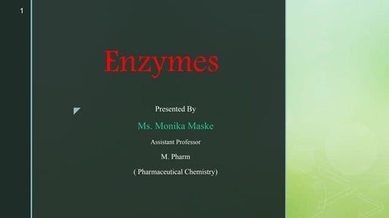 Enzyme catalysis | PPT
