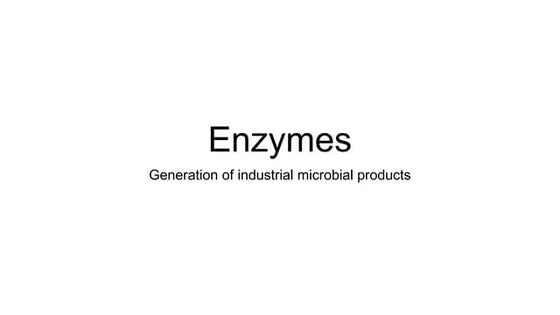 Production of enzymes | PPTX | Chemistry | Science