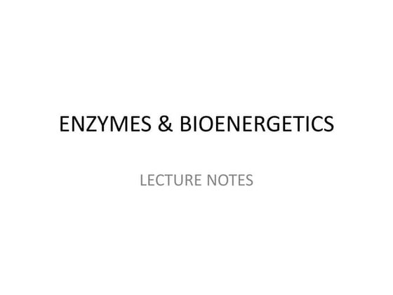 Enzyme kinetics | PPT | Chemistry | Science