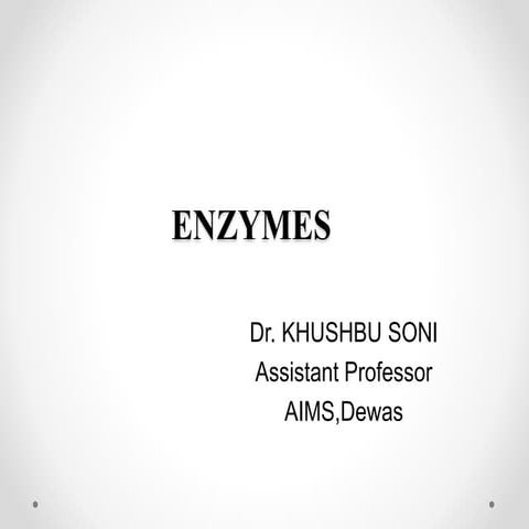 Biochemistry lecture notes enzymes | PDF
