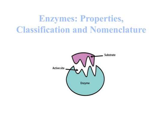Nomenclature and Classification of enzyme | PPTX | Chemistry | Science