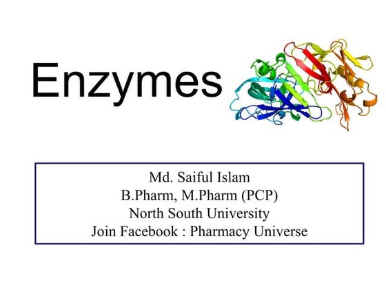 Enzymes definitions, types & classification | PPTX | Chemistry | Science