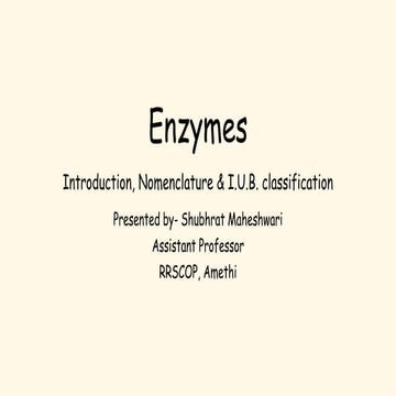 Ppt Enzyme Nomenclature Classification Powerpoint