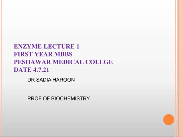 Bisubstrate reactions enzyme kinetics | PPTX | Chemistry | Science