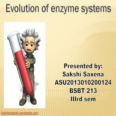 Enzyme system evolution | PPT