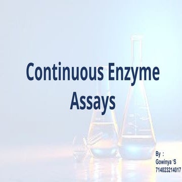 Enzyme assay (Continuous Enzyme Assays).PPT