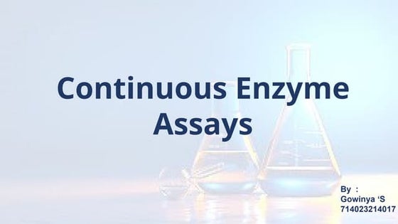 Measurement of ENZYME ACTIVITY | PPT | Chemistry | Science