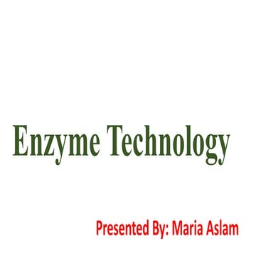 Enzyme technology | PPTX