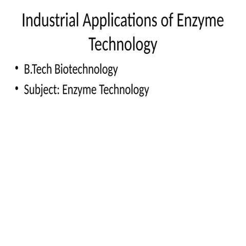 Industrial Applications and Immobilization Techniques of Enzyme ...