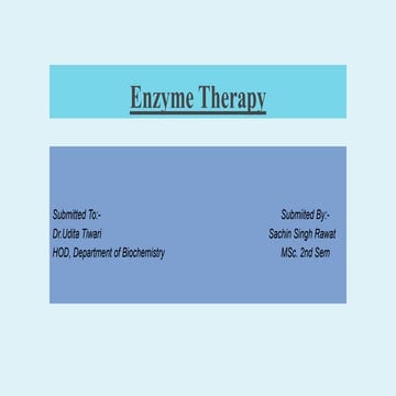 Enzyme therapy | PPTX