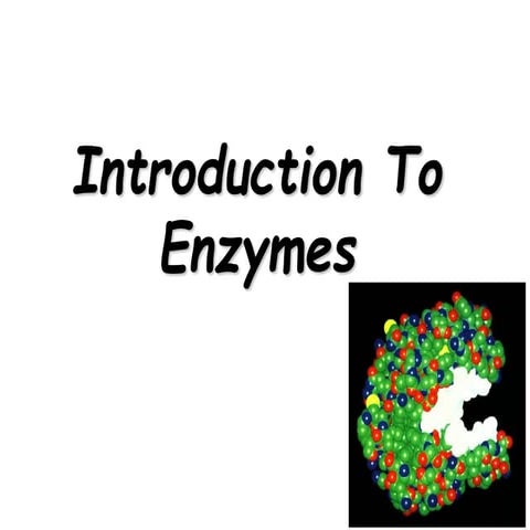 Enzymology | PPT