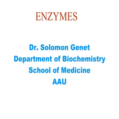 Biochemistry lecture notes enzymes | PDF