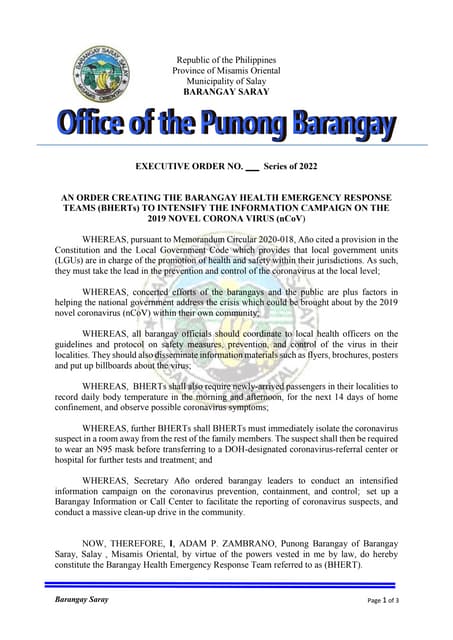 BRGY. 6 RESOLUTION NO. 28 Series of 2019 VAWC | PDF