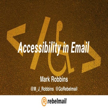 Accessibility in email - #EoAInsights | PPT