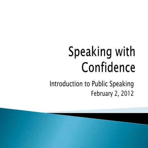 Presentation for Introduction to Public Speaking | PPT
