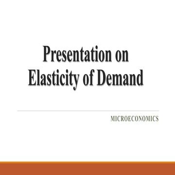 Elasticity of Demand | PPT