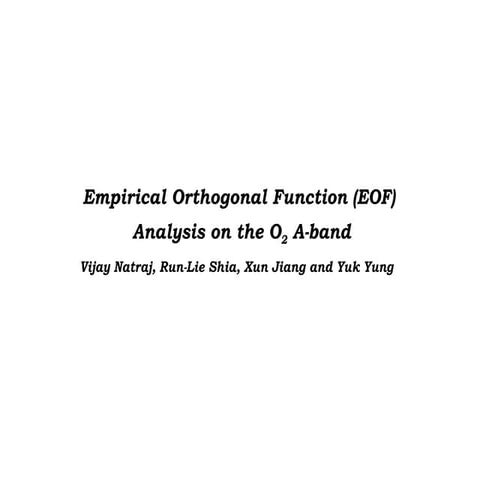 EOF Analysis EOF Analysis EOF Analysis EOF Analysis | PPT