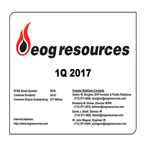 EOG 1Q 2017 | PPT