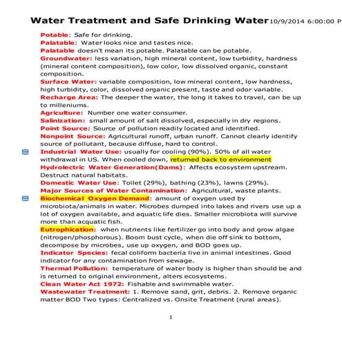 Environmental Health Notes | DOCX