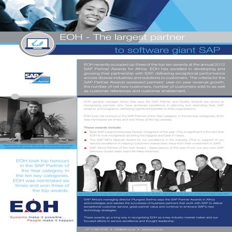 EOH SAP Success | PDF | Business | Business and Finance